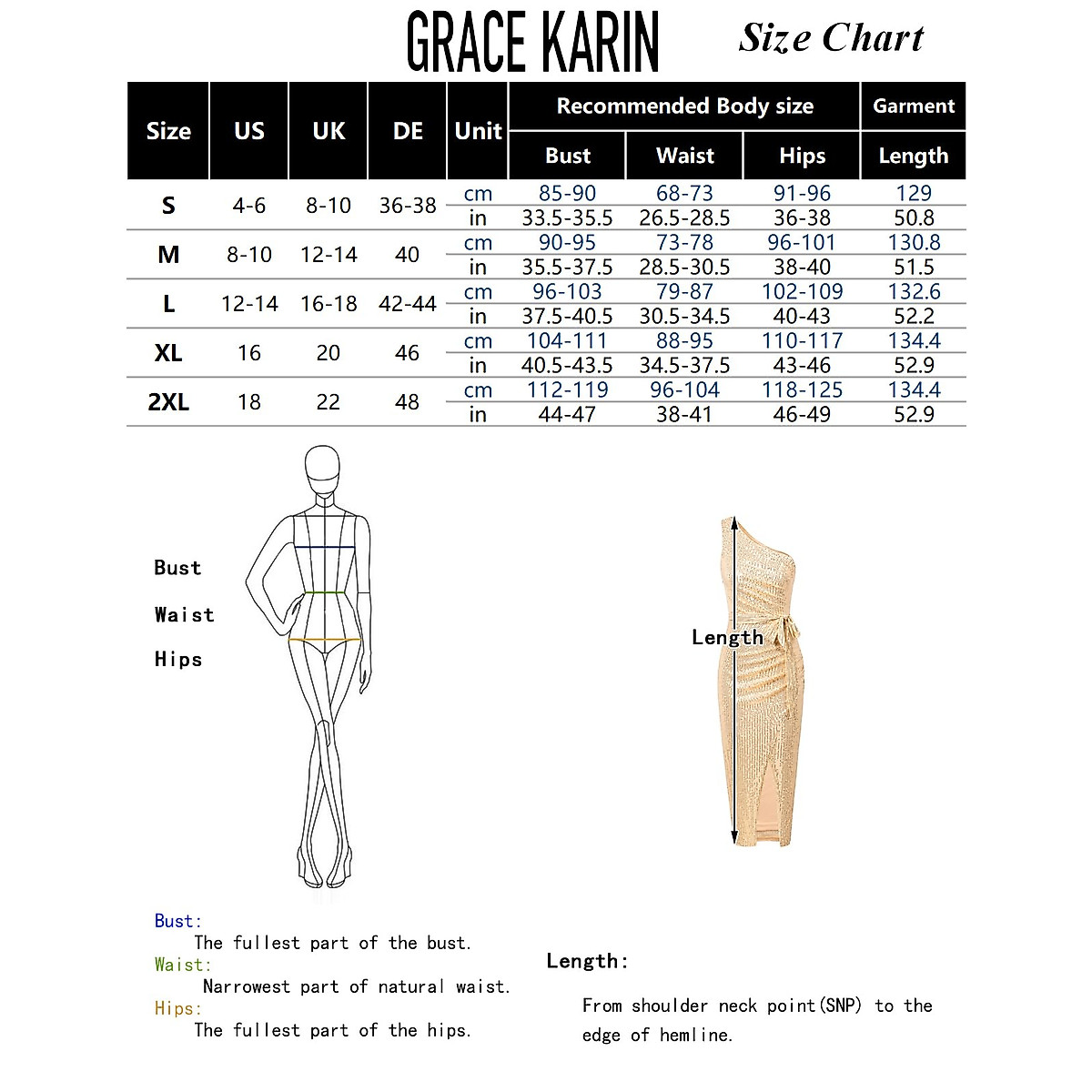 GRACE KARIN Women Sleeveless One Shoulder Glitter Dress Sparkly Sequin Wrap Dress Cocktail Party Wedding Maxi Dresses with Slit Black XL