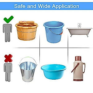 Resistance Water Heater, Immersion Heater 2000 W with Digital Thermometer Automatic Shut-Off Floating Electric Immersion Heater Made of Stainless Steel for Bathtub, Bucket, Pool (2 m)