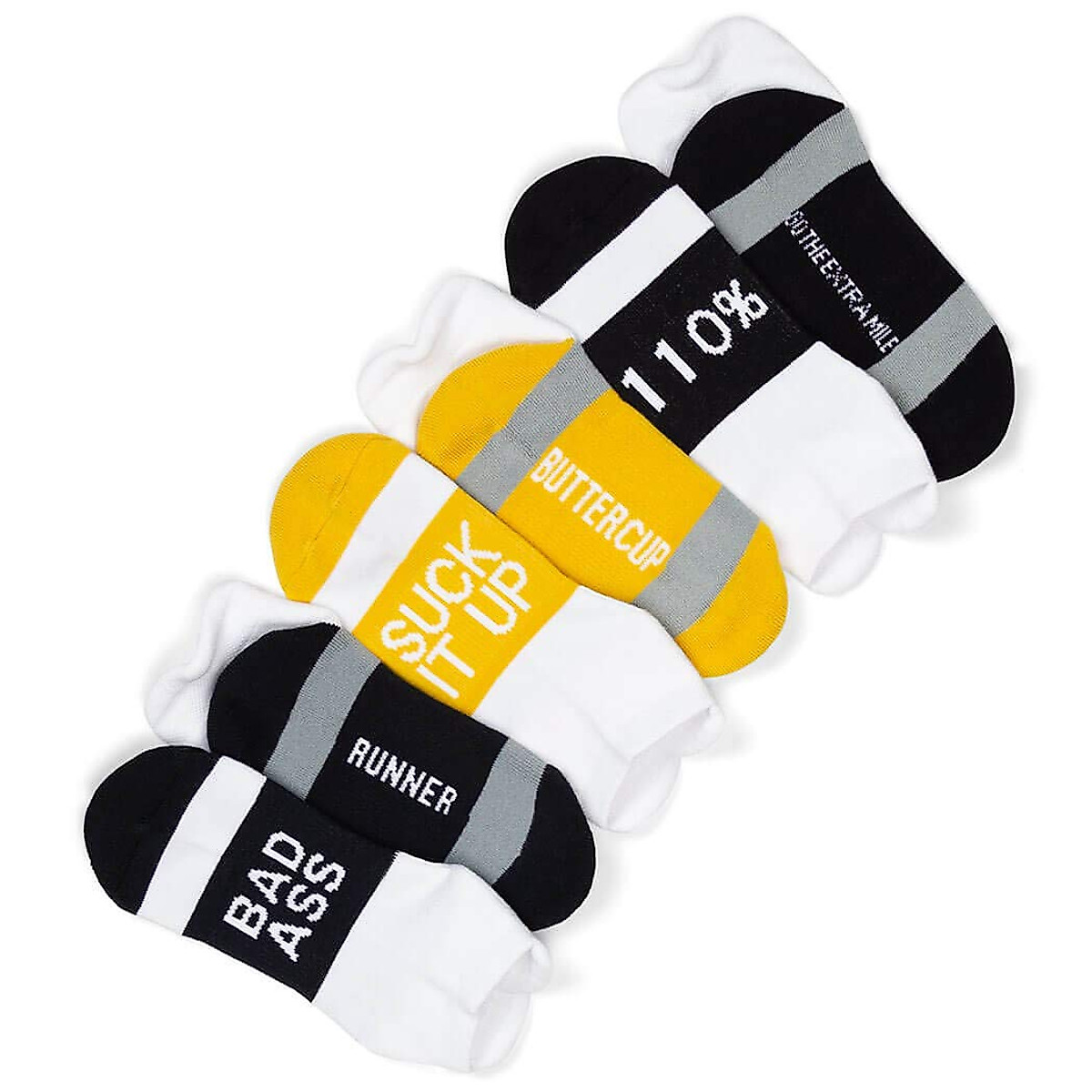 Gone For a Run Inspirational Athletic Running Socks - One Size Fits Most - Set of 3 Pairs - Multicolored (Adrenaline Runner)