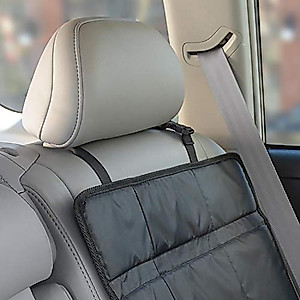 Travel Bug Baby & Toddler High Back Seat Protector, Universal Fit, for Rear and Forward Facing Baby Car Seats- Black (2-Pack)