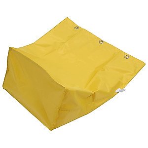 Scicalife Yellow Laundry Cart Bag, 9" x 7" x 0.98", Vinyl, Reusable, Stain and Water Resistant