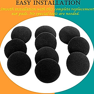 TaiZiChangQin 10 Pairs Foam Ear Pads Ear Cushions Sponge Earpads Replacement Compatible with Sennheiser PC3 Chat / PC8 PC 8 USB Headphone