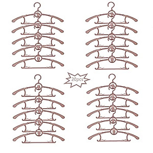 Baby Nursery Closet Hangers, LIYUXIDONG Extendable & with 360° Swivel Hook Infant Hanger, Newborn Non-Slip Hanger, 20pcs Pink Adjustable Children Coat Hanger for Girl Boy Toddler Kid Hangers