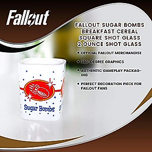 Fallout Sugar Bombs Breakfast Cereal Square Shot Glass | 2 Ounce Shot Glass