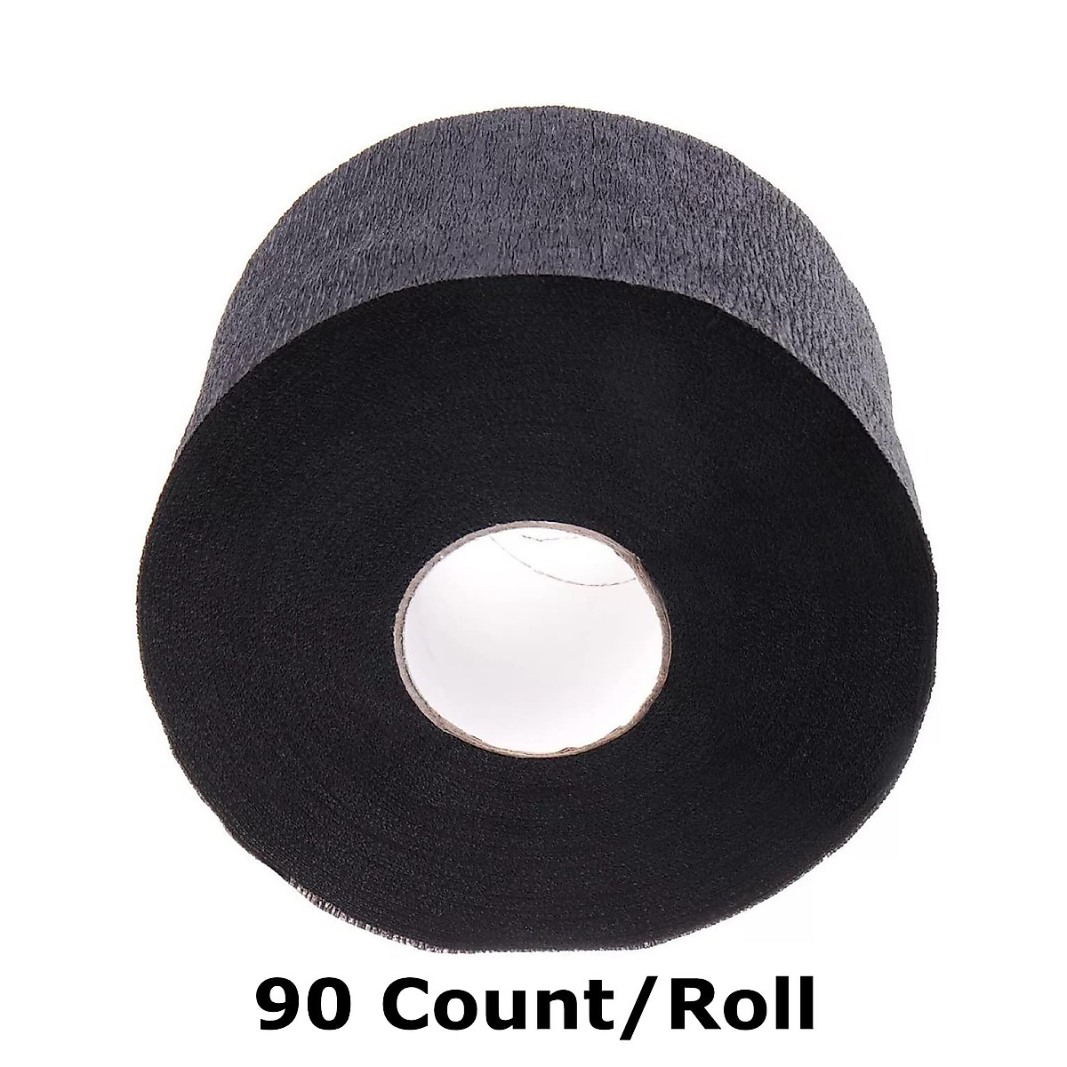 Barber Neck Strips - 5 Rolls 500 Pieces Black, Disposable & Flexible Paper for Hair Cutting, Salon Supplies, Water Resistant and Self-Adhering