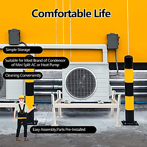 WeCooper Mini Split Ground Stand for 9000-24000BTU, Heavy-Duty Condenser Stand, Mini Split AC Bracket for Ductless Air Conditioners Heat Pump System