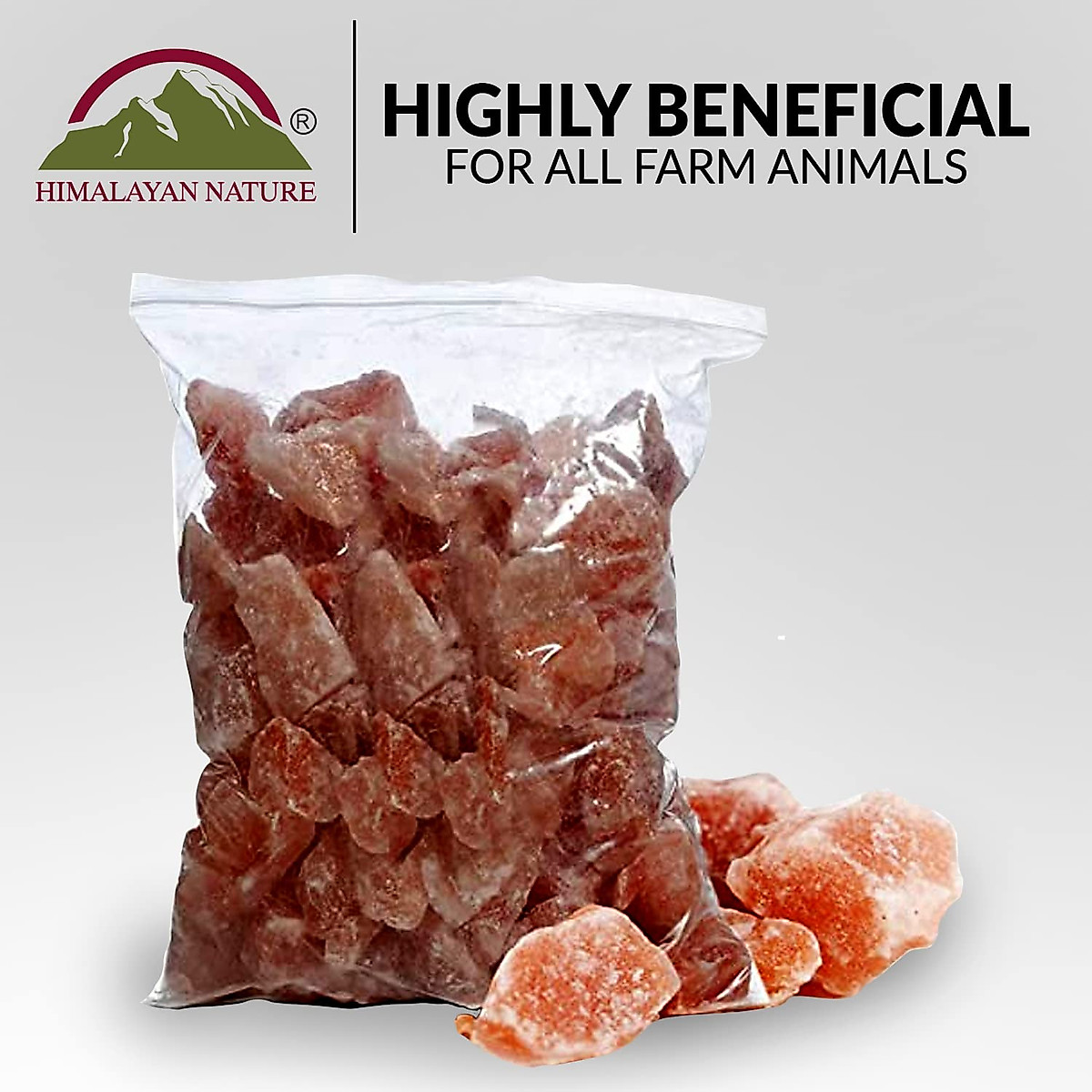 Himalayan Nature 100% Natural Solid Mineral Rock Salt - Salt Mineral Chunks animals