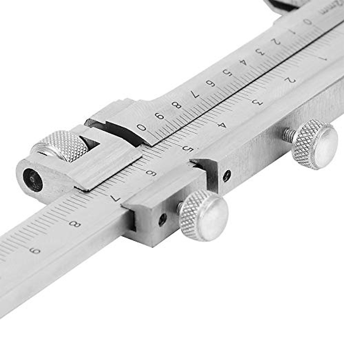 M1-26 Stainless Steel Height Vernier Caliper, Gear Tooth Vernier Caliper Altitude Slide Gauge Marking Ruler High Accuracy