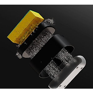 Dish Soap Dispenser | Dishwashing Soap Dispenser | Sponge Holder for Kitchen Sink | Dish Soap Dispenser with Sponge Holder | Hand Single Press Easy Use Capacity (Black)