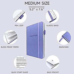 Password Book with Alphabetical Tabs – Hardcover Internet Address & Password Organizer – Password Keeper Notebook for Computer & Website – 5.2 x 7.6" Log-in Password Journal w/ Thick Paper (Lavender)