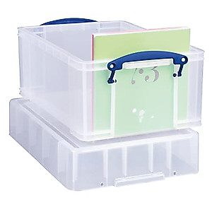 Really Useful Plastic Storage Box 9 Litre with XL Lid Clear