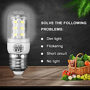 Updated 5304511738 Light Bulb Refrigerator kei d34l Bulb,LED Refrigerator Light Bulb 3.5W Compatible with frig.idaire Refrigerator Light Bulb AP6278388 PS12364857 (85V-265V White Light*2 Pice)