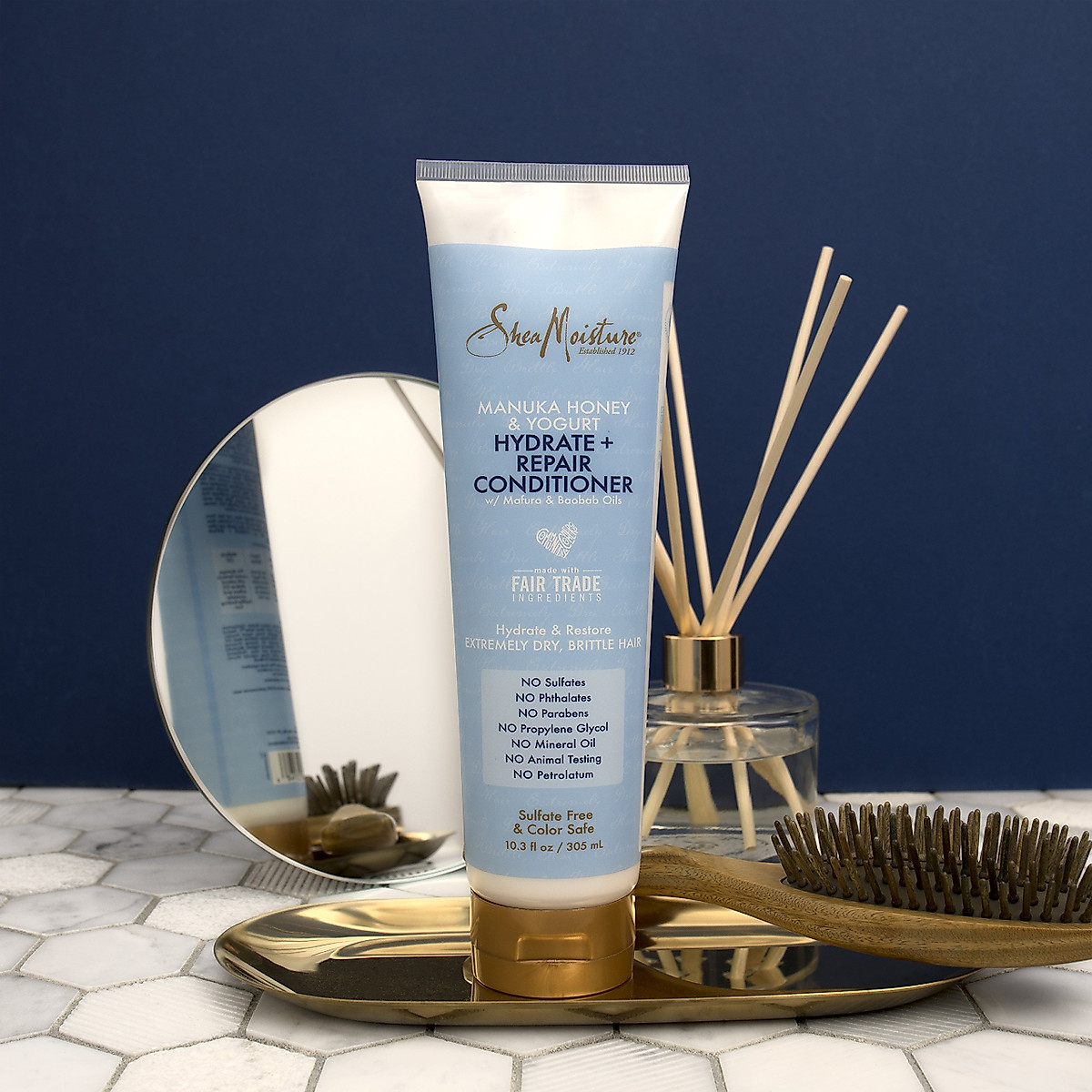 Shea Moisture Manuka Honey and Yogurt Hydrate Plus Repair Conditioner for Unisex, 10.3 Ounce