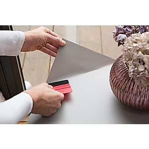 d-c-fix Peel and Stick Contact Paper Grey Matt Plain Look Self-Adhesive Film Waterproof & Removable Wallpaper Decorative Vinyl for Kitchen, Countertops, Cabinets 26.5" x 78.7"