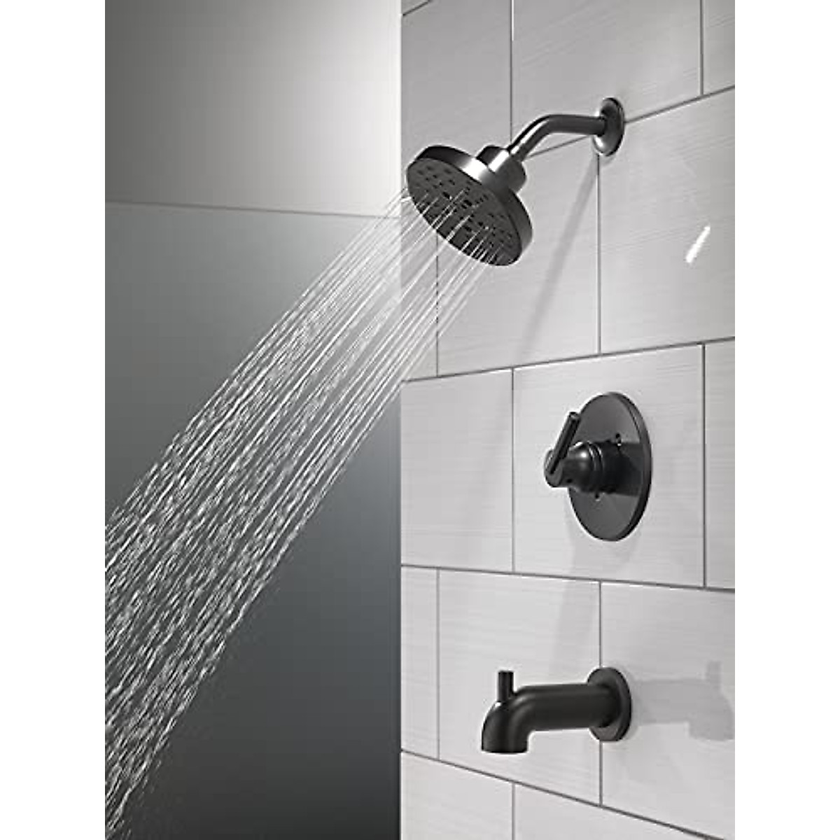 Delta Faucet Trinsic 14 Series Single-Handle Delta Shower Trim Kit, Matte Black Shower Fixture, Matte Black T14459-BLLHD (Shower Head & Valve Sold Separately)