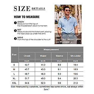 COOFANDY Mens Casual Button Down Shirts Short Sleeve Cuban Guayabera Shirt Summer Beach Top Linen Shirt Black