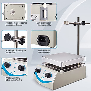 SH-3 Hot Plate Magnetic Stirrer 5000ml Volume with Dual Control and 1 Inch Stir Bar