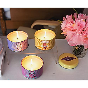 Harry Potter Honeydukes Stacking Tins Of Scented Soy Wax Candles, Set of 3 With Unique Fragrances | 25-Hour Burn Time For Cleansing | Home Decor Housewarming Essentials, Wizarding World Hogwarts Gifts