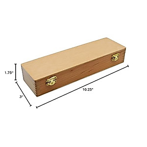 EISCO Wooden Slide Box for Size 45mm x 30mm Slides, Holds 50 Slides, Double Clasp Lid Labs