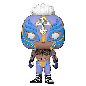 POP WWE: Rey Mysterio Funko Pop! Vinyl Figure (Bundled with Compatible Pop Box Protector Case) Multicolored 3.75 inches
