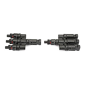 3T 3 Branch Solar Panel Cable AC/DC Branch Connector Splitter Adapter Solar Panel Connector Extension Solar Cable Wire Adapter IP67