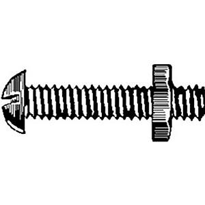3/16" X 1/2" Round Head Stove Bolts with Hex Nuts