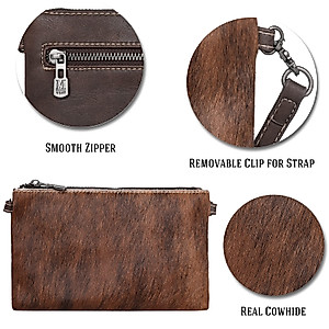 Montana West Cowhair Leather Crossbody Bag Cell Phone Purse Wallet For Women Western Cowgirl Small Clutch Shoulder Bag RLH-005CF