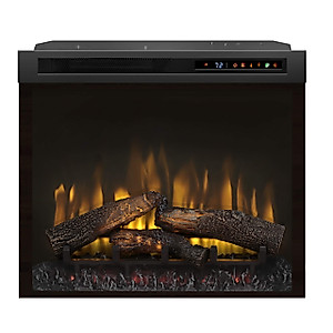 Dimplex 28 Inch Built-in Electric Fireplace - Multi-Fire XHD Firebox with Logs and Realistic Multi-Color Flames | Model: XHD28L