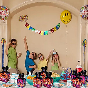 YBW 20 Pieces Miles Morales Favor Boxes Miles Morales Goodie Boxes with Handles Miles Morales Party Supplies for Spider Miles Party Decorations