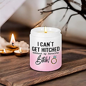 GSPY Candles, Bridesmaid Proposal Gifts, Funny Bridesmaid Gifts - Bridesmaid Candle Gift - I Can’t Get Hitched Without - Maid of Honor Proposal Gifts, Matron of Honor Gifts, Bridesmaids Gifts