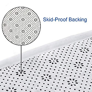 My Little Nest 3 Piece Bath Rugs Mat Set Geometry White and Black Trellis Soft Foam Bath Mat Non Slip Bathroom Rugs Washable Contour Mat and Lid Cover