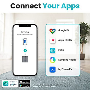 Etekcity Smart WiFi Scale for Body Weight and Fat, FSA HSA Eligible Digital Bathroom Weighing Machine for Body Composition, Bluetooth Weight Loss Management Guide App, 400lb