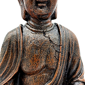 ZOWIE KING Meditating Buddha Statue for Home, 12" Buddha Decor Desk Zen Garden Buddah Decoration Home Figurine