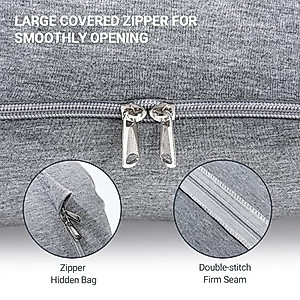 Momcozy pregnancy pillow Cover u shaped, 57-inch Large Pregnancy Body Pillowcase Removable, Soft & Machine Washable Replacement Cover Fits Most 55/57 Inch