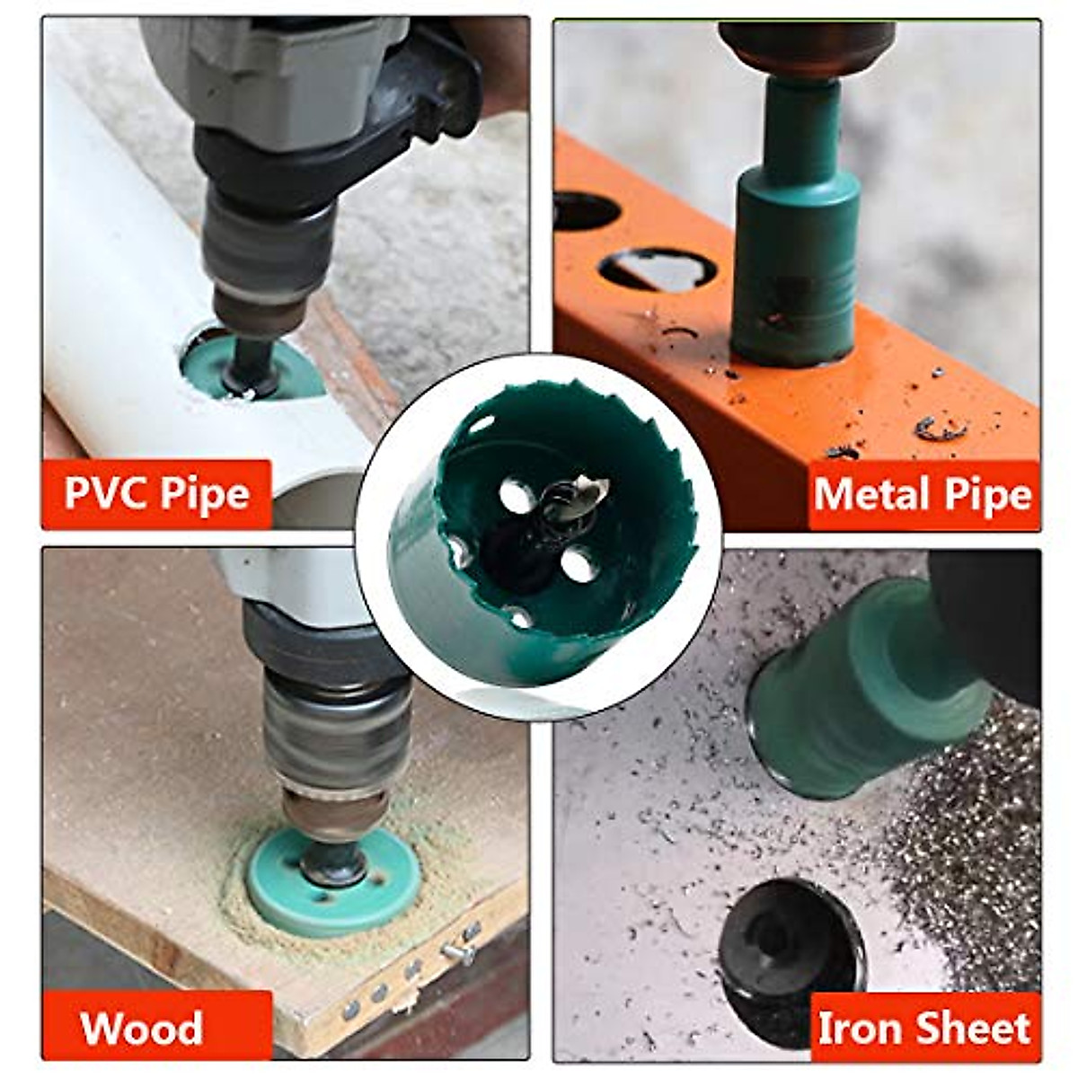 Qjaiune 51mm/2" Hole Saw BI-Metal Heavy Duty Hole Cutter for Wood Cornhole Boards Plastic Drywall Fiberboard