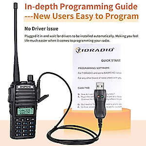 BaoFeng Radio BaoFeng UV-82 Ham Radio 144-148/420-450Mhz 2 Way Radio with Driver Free Programming Cable and Long Antenna(5 Pack-Black)