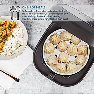 Aroma Housewares Professional 12-Cups (Cooked) / 3Qt. 360° Induction Rice Cooker & Multicooker (ARC-7606B), Black, 12 Cup