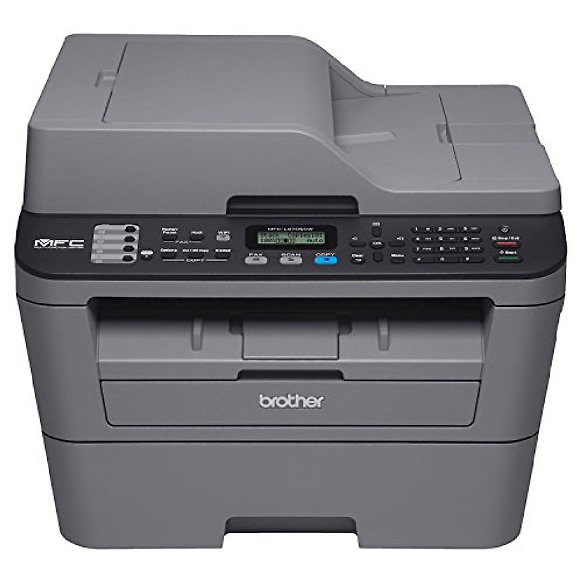 Brother International Compact Laser All in One with Wireless Networking and Duplex Printing, Grey (Refurbished)