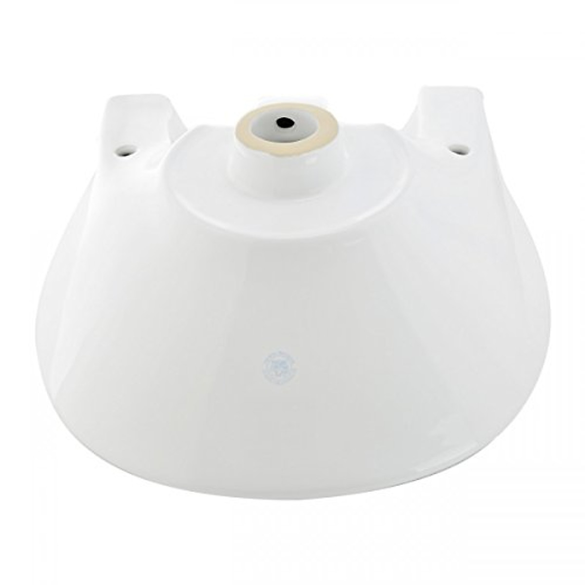 Ondine 16 inch Pedestal Sink – Compact White Sink with Overflow And Pre-Drilled Holes – Heavy Duty Grade A Vitreous China Built - Porcelain Scratch And Stain Resistant - Renovators Supply