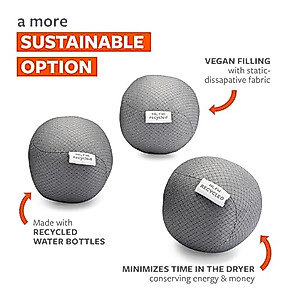Full Circle Home Full Circle Loads of Fun Anti-Static Dryer, Set of 3 – Quiet, Scent-Free and Hypoallergenic Reusable Fabric Softener Laundry Balls – Non Toxic and Vegan, Gray 3 Count