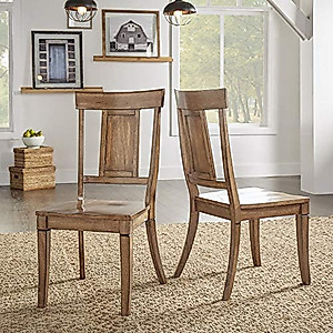 Inspire Q Eleanor Panel Back Wood Dining Chair (Set of 2) by Classic Grey Antique
