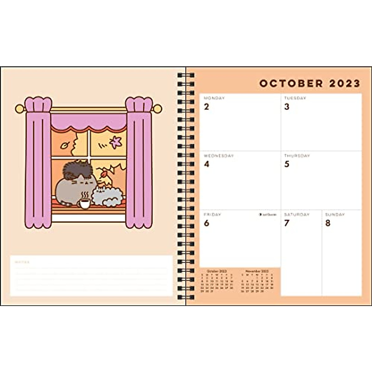 Pusheen 16-Month 2023-2024 Weekly/Monthly Planner Calendar