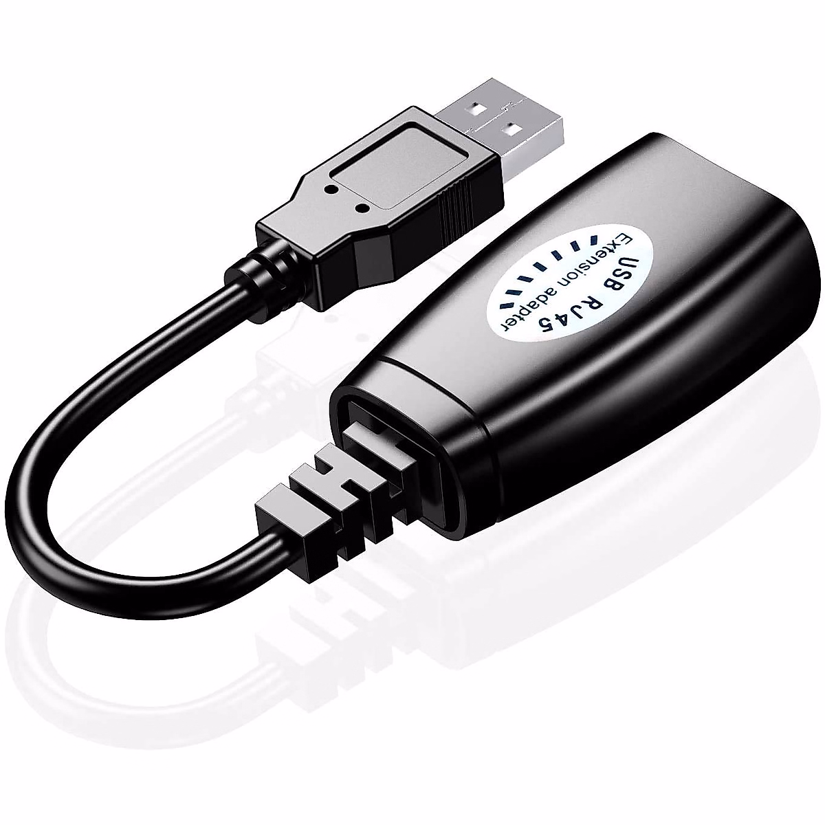 USB (Male) to RJ45 + USB (Female) USB Over Cat5/5e/6 Extension Adapter RJ45 -Up to 150ft Length