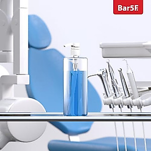 Bar5F Pump Bottle 32-Ounce 1-Liter Empty for Shampoo Conditioner Body Wash Lotion BPA-Free Crystal-Clear