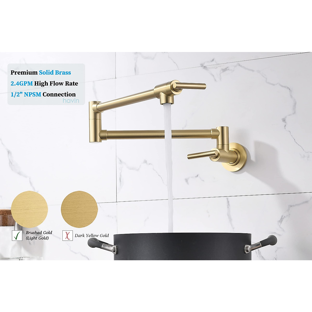 Havin Kitchen Faucet and Pot Filler Faucet