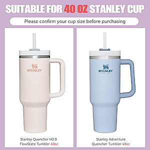 Silicone Boot and Straw Cover for Stanley Cup 40 oz, Bottom Sleeve Protector Accessories for Stanley, Anti-Slip, Anti-noise, Protective (Cream, 40oz)