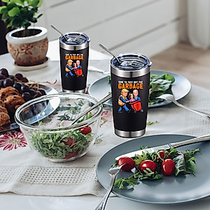 ATHAND Time to Take Out the Garbage,Trump Tumbler Cup Mug,Trump Merchandise Gifts,20 Oz Stainless Steel Vacuum Tumbler Travel Coffee Mugs (Black)