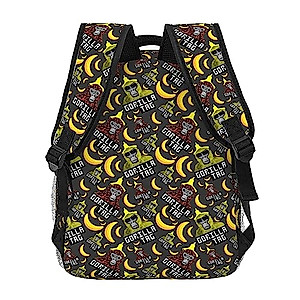 POCHY Personalized 3D Printing Gorilla Backpack Cute Cartoon Daily Large Capacity Backpack Gorilla Bag