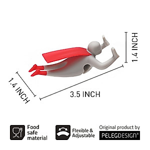 Steaman: Steam Releaser for Pot Top and Edge-Sitting Spoon Holder | Superhero-Themed Steam Releaser to Keep the Lid Slightly Lifted and Help Reduce Sauces | Cute Kitchen Accessories by Peleg Design