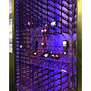 di prima usa Wall Mount Wine Rack - Holds 8 Bottles with Elegance & Durability - Italian Inspired Wall Mount Wine Rack & Robust Steel Construction